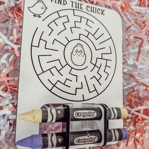 Cute Acrylic or Whiteboard Easter Activity Dry Erase Crayon Holder Card ...