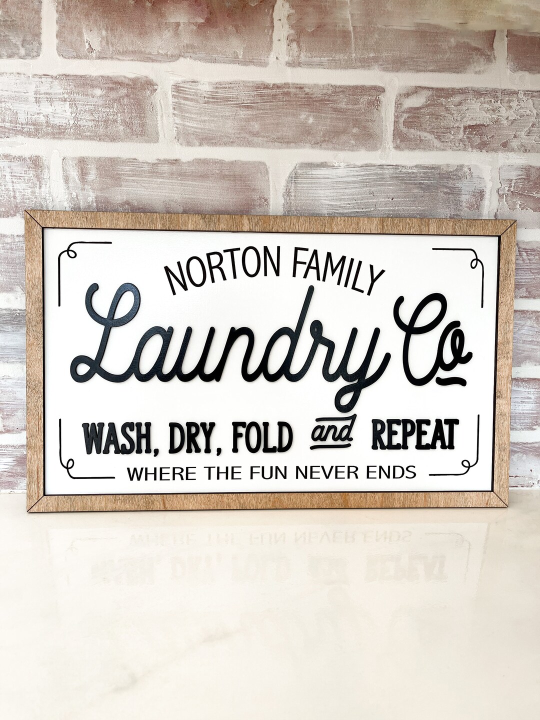 Cute Customizable Laundry Co. Family Name Sign Laser Cut Digital File ...