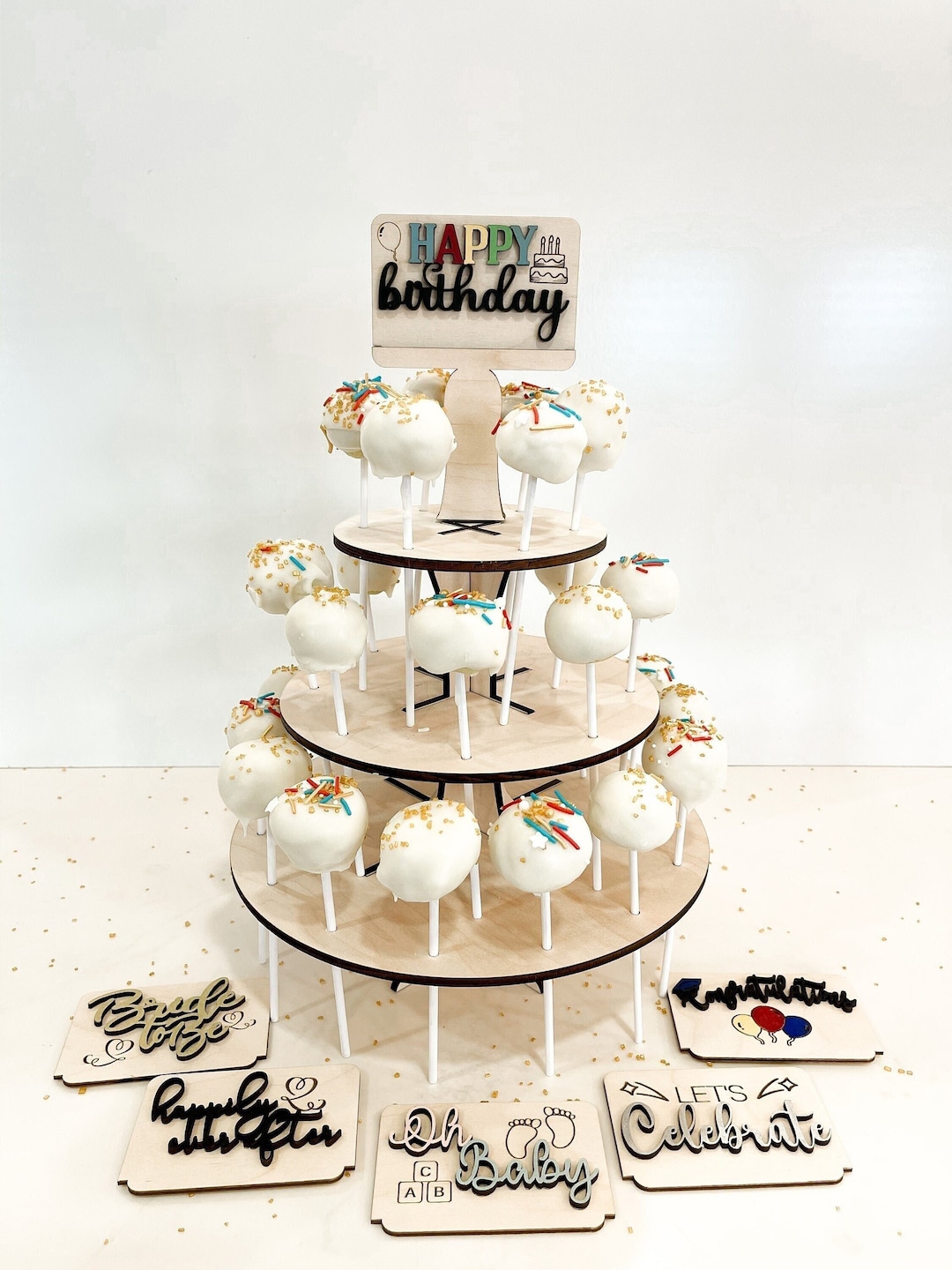 Interchangeable Cake Pop Tiered Tray Stand Laser Cut Digital File ...