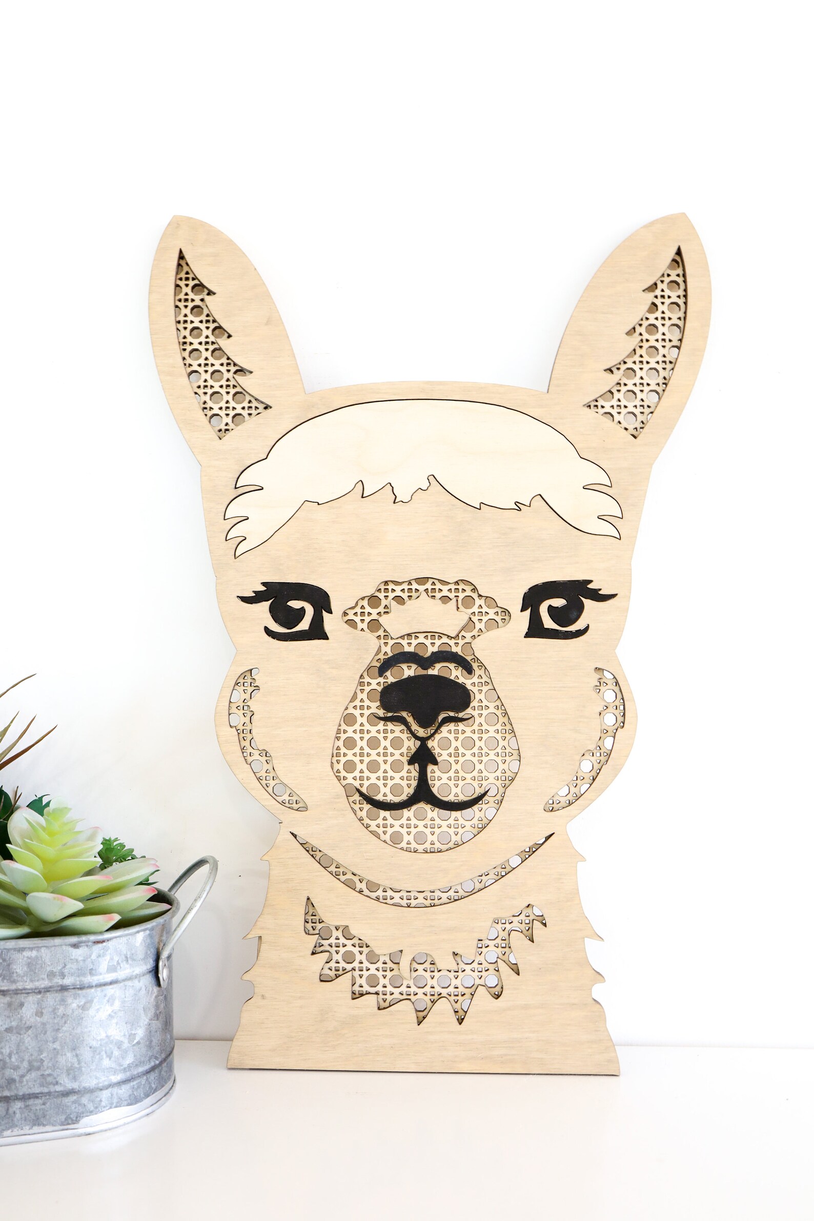 Laser Cut File Llama SVG Rattan Llama Boho Llama Llama - Etsy