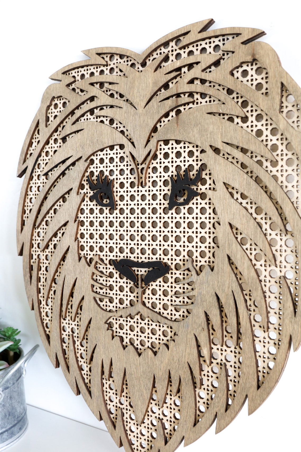 Laser Cut File Lion SVG Rattan Lion Boho Lion Jungle - Etsy