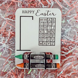 Cute Acrylic or Whiteboard Easter Activity Dry Erase Crayon Holder Card ...