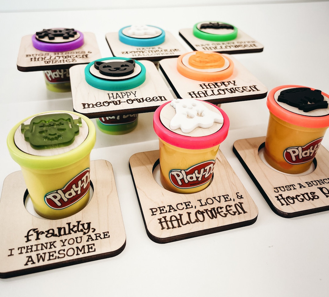 Cute Halloween Playdough Trick or Treat Cards With Shape Stamps Laser ...
