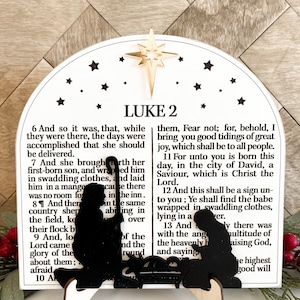 Stunning Luke 2 Bible Scripture Verses Nativity Christmas Ornament ...