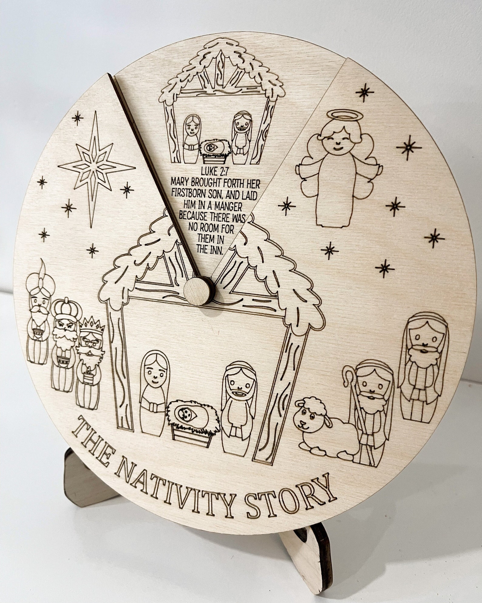 Fun Nativity Christmas Story Wheel Activity Laser Cut Digital - Etsy