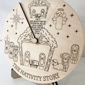 Fun Nativity Christmas Story Wheel Activity Laser Cut Digital File ...