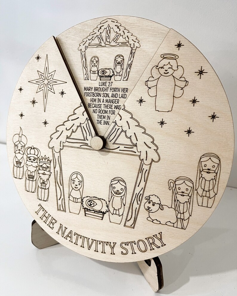 Fun Nativity Christmas Story Wheel Activity Laser Cut Digital File ...