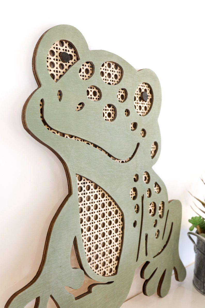 Laser Cut File Rattan Frog Boho Frog Rattan SVG Frog - Etsy