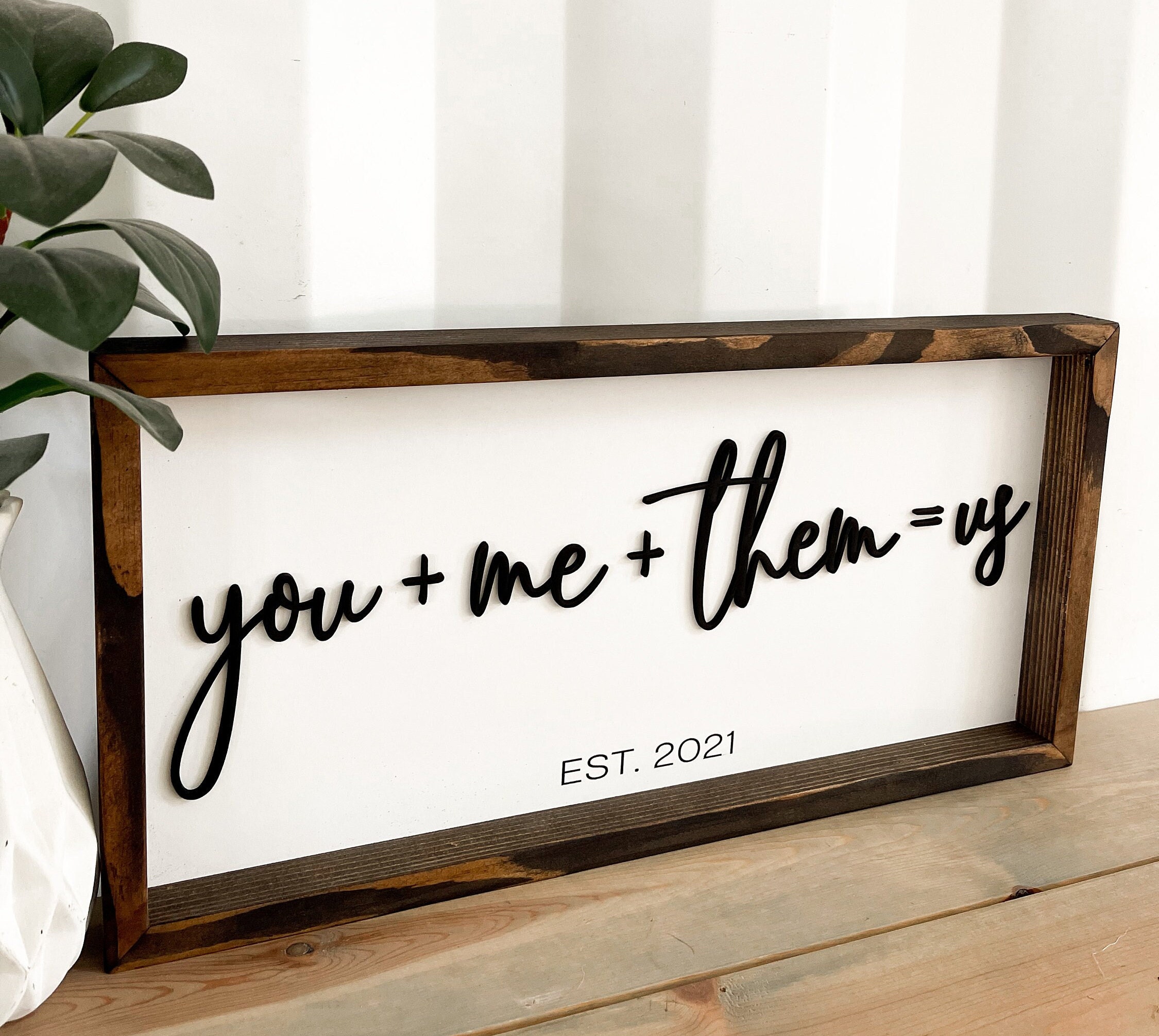 You + Me + Them = Us Sign Laser Cut File | Customizable Family SVG ...