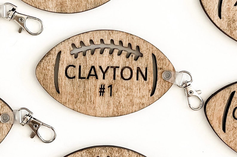 Football Keychain Bag Tag Laser Cut Digital File Football - Etsy