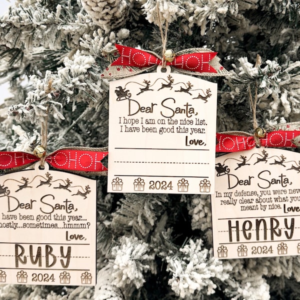 Dear Santa Ornament - Etsy