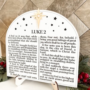 Stunning Luke 2 Bible Scripture Verses Nativity Christmas Ornament ...