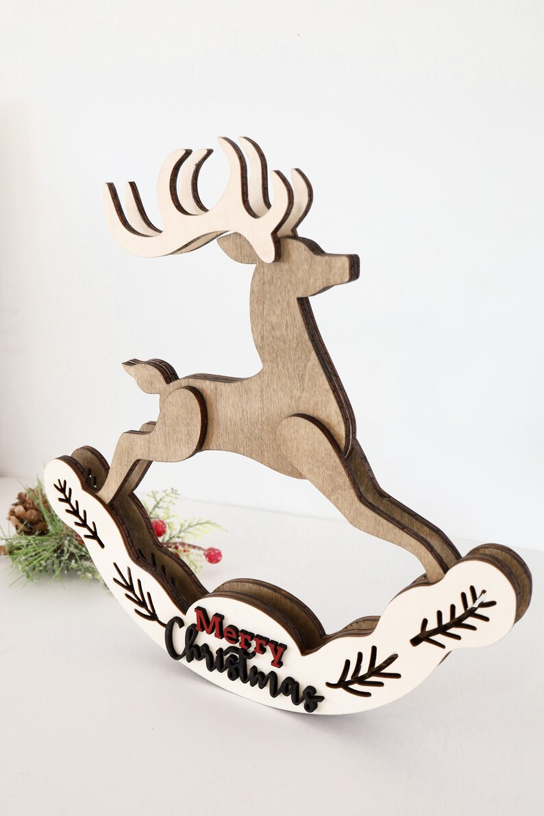 Customizable Rocking Reindeer Christmas Ornament and - Etsy