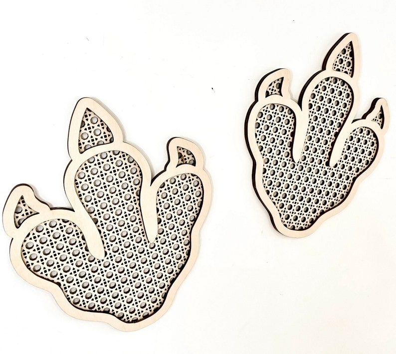 Rattan Dinosaur Footprints Laser Cut Digital File T-rex - Etsy