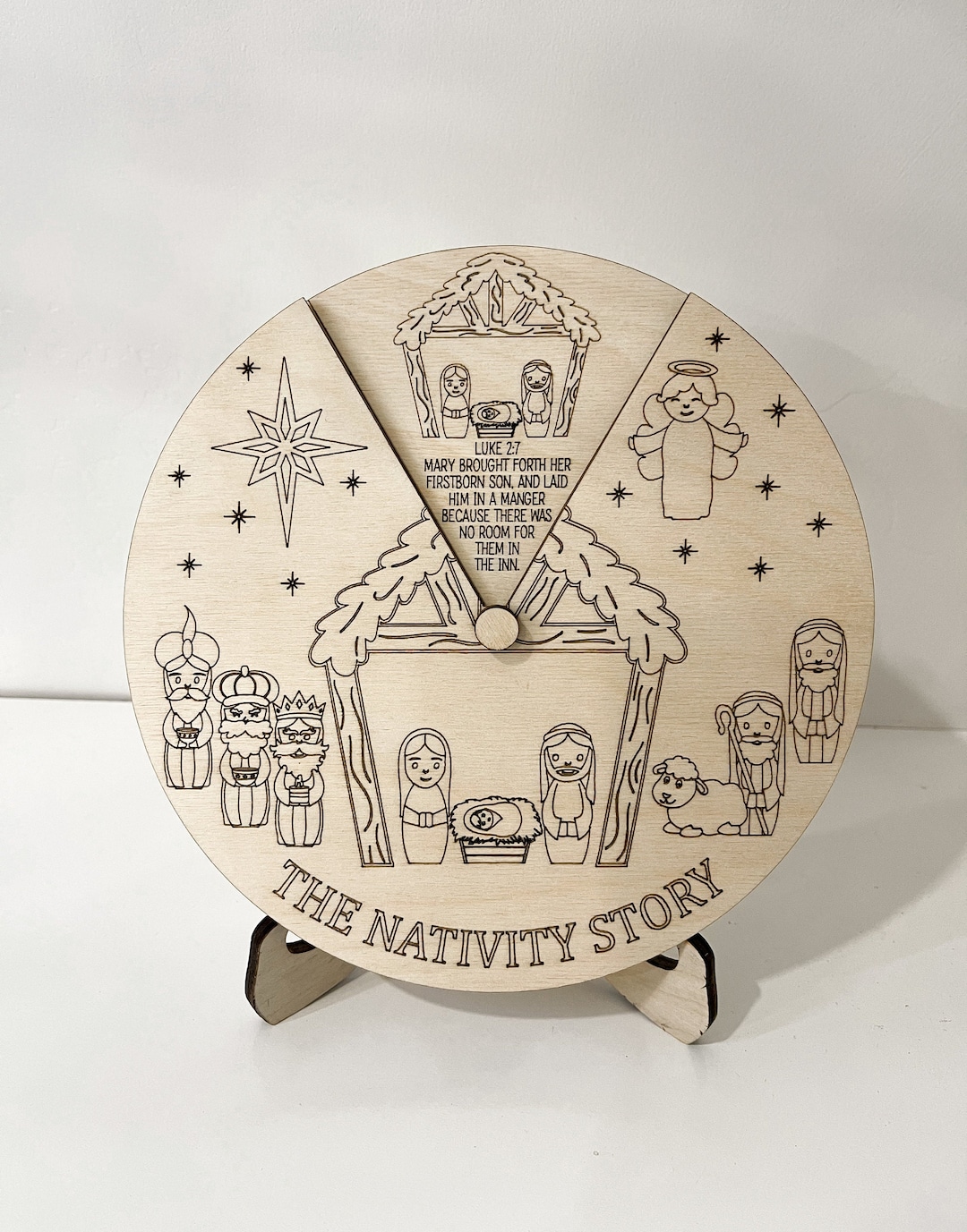 Fun Nativity Christmas Story Wheel Activity Laser Cut Digital File ...