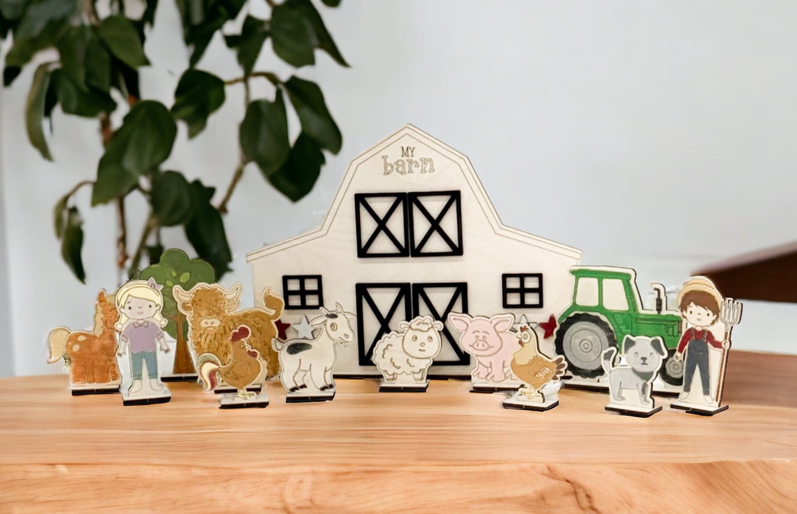 Build Your Own Farm Laser Cut Digital File | Barnyard | Cute Farm ...