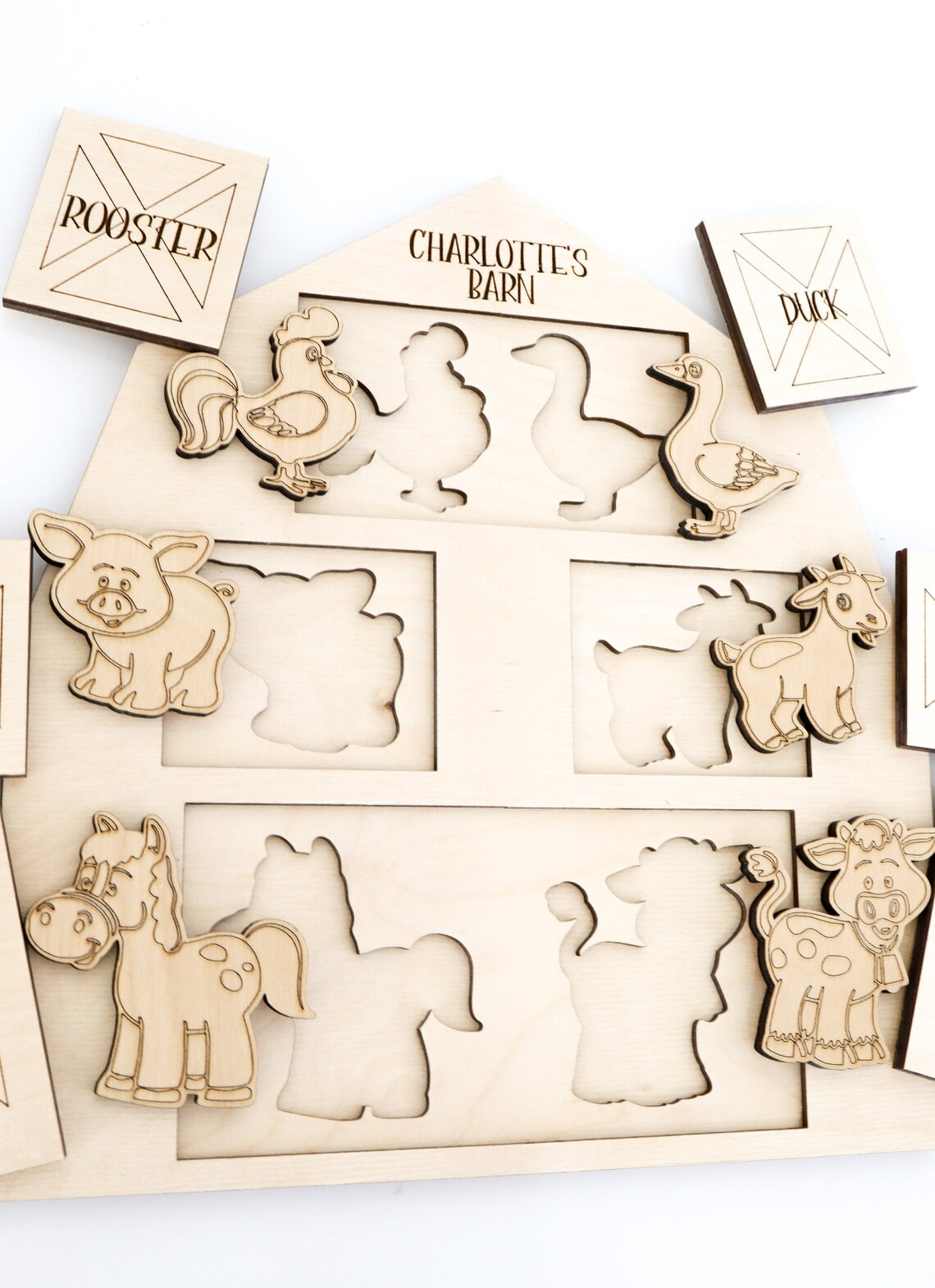 Laser Cut Barn Puzzle File | Farm Animals SVG (digital File) - Etsy
