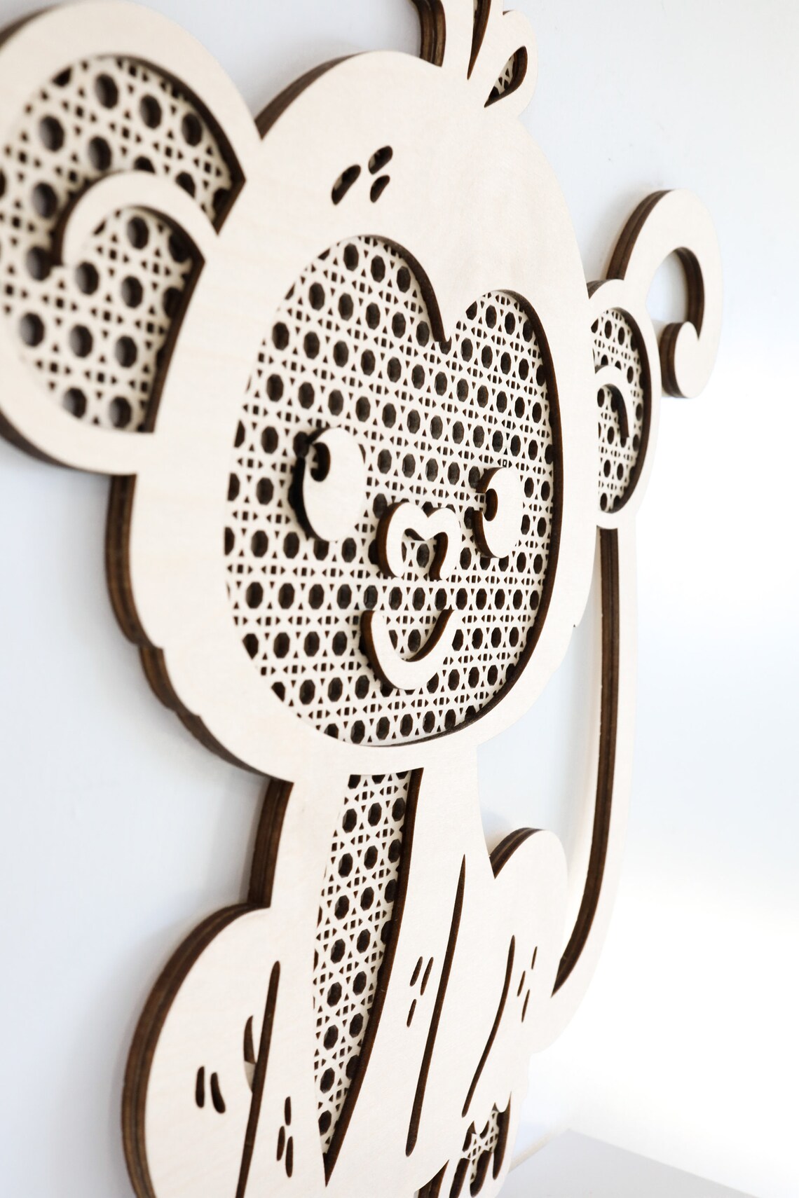 Laser Cut File | Rattan Monkey SVG | Scandinavian Monkey | Boho Monkey ...