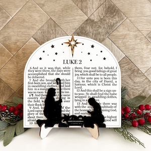 Stunning Luke 2 Bible Scripture Verses Nativity Christmas Ornament ...