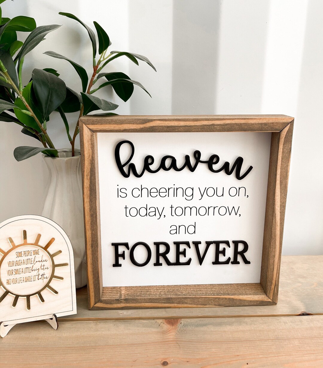 Heaven is Cheering You on Today Tomorrow & Forever Memorial Laser Cut ...