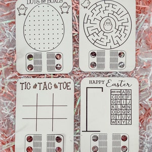 Cute Acrylic or Whiteboard Easter Activity Dry Erase Crayon Holder Card ...