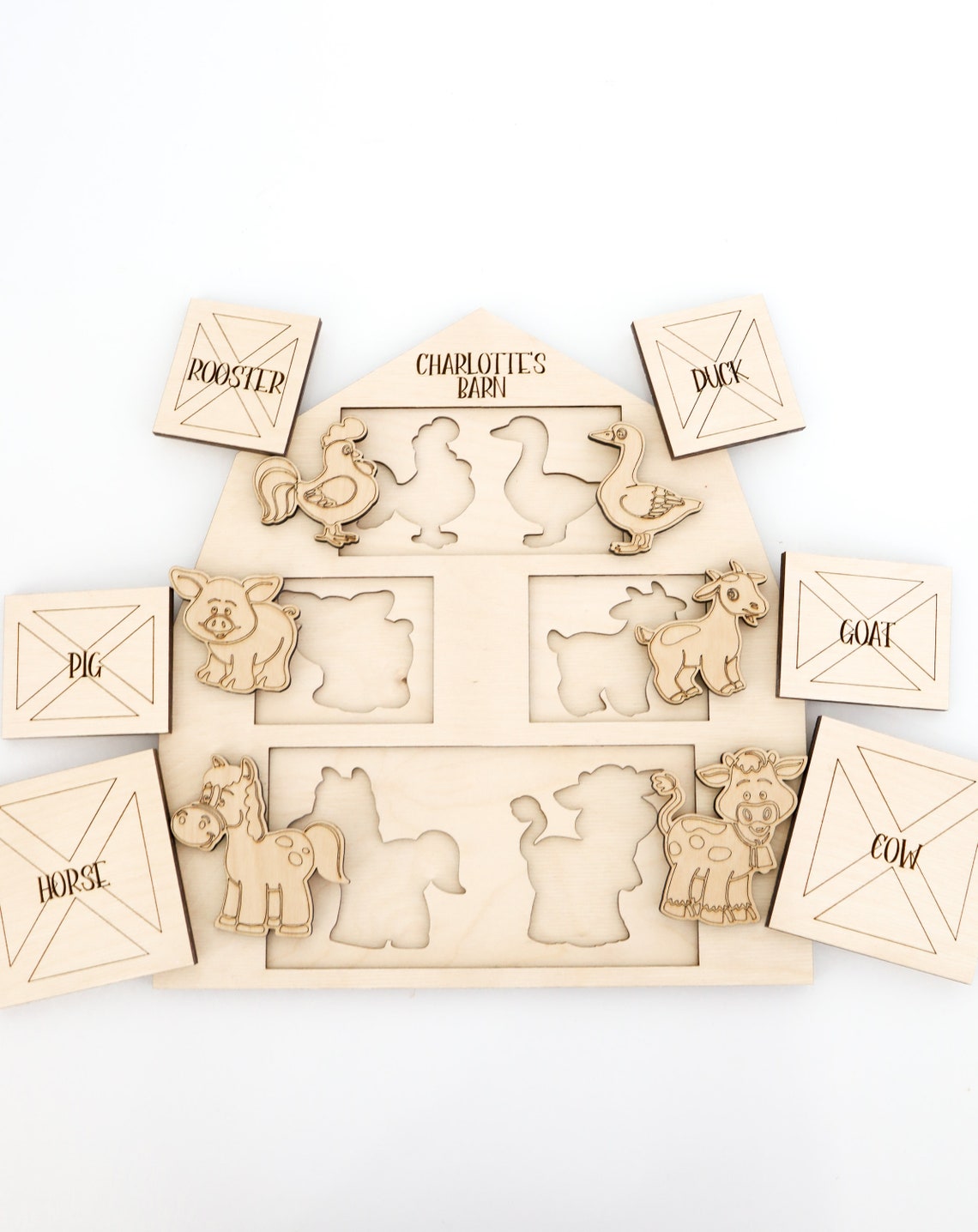 Laser Cut Barn Puzzle File | Farm Animals SVG (digital File) - Etsy