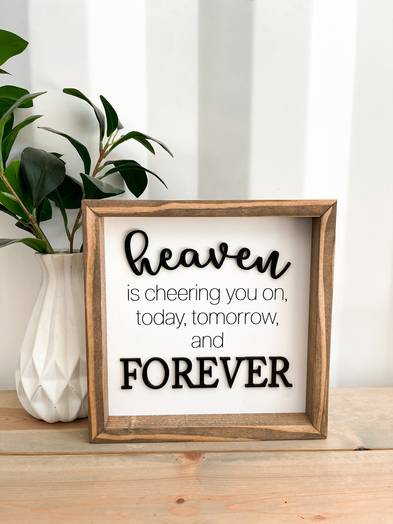 Heaven is Cheering You on Today Tomorrow & Forever Memorial Laser Cut ...