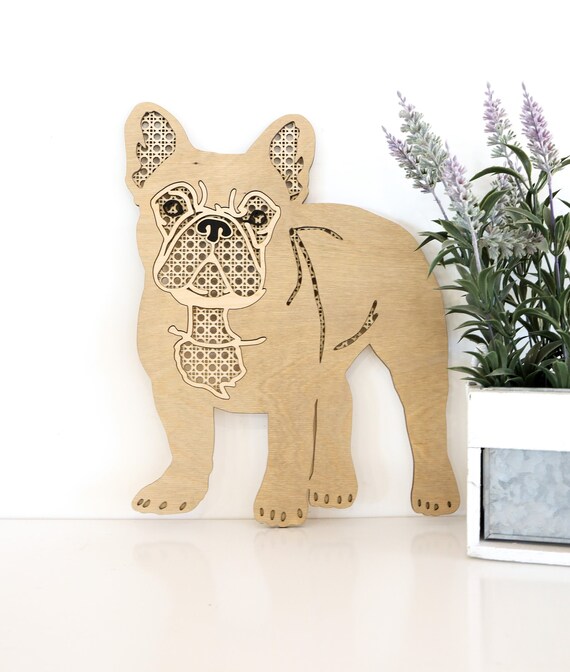 Laser Cut File French Bulldog SVG Rattan SVG Rattan - Etsy