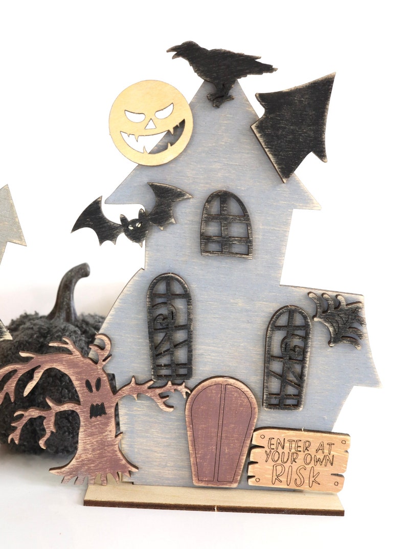 Spook Your Own Haunted House Laser Cut File | Interchangeable Haunted ...