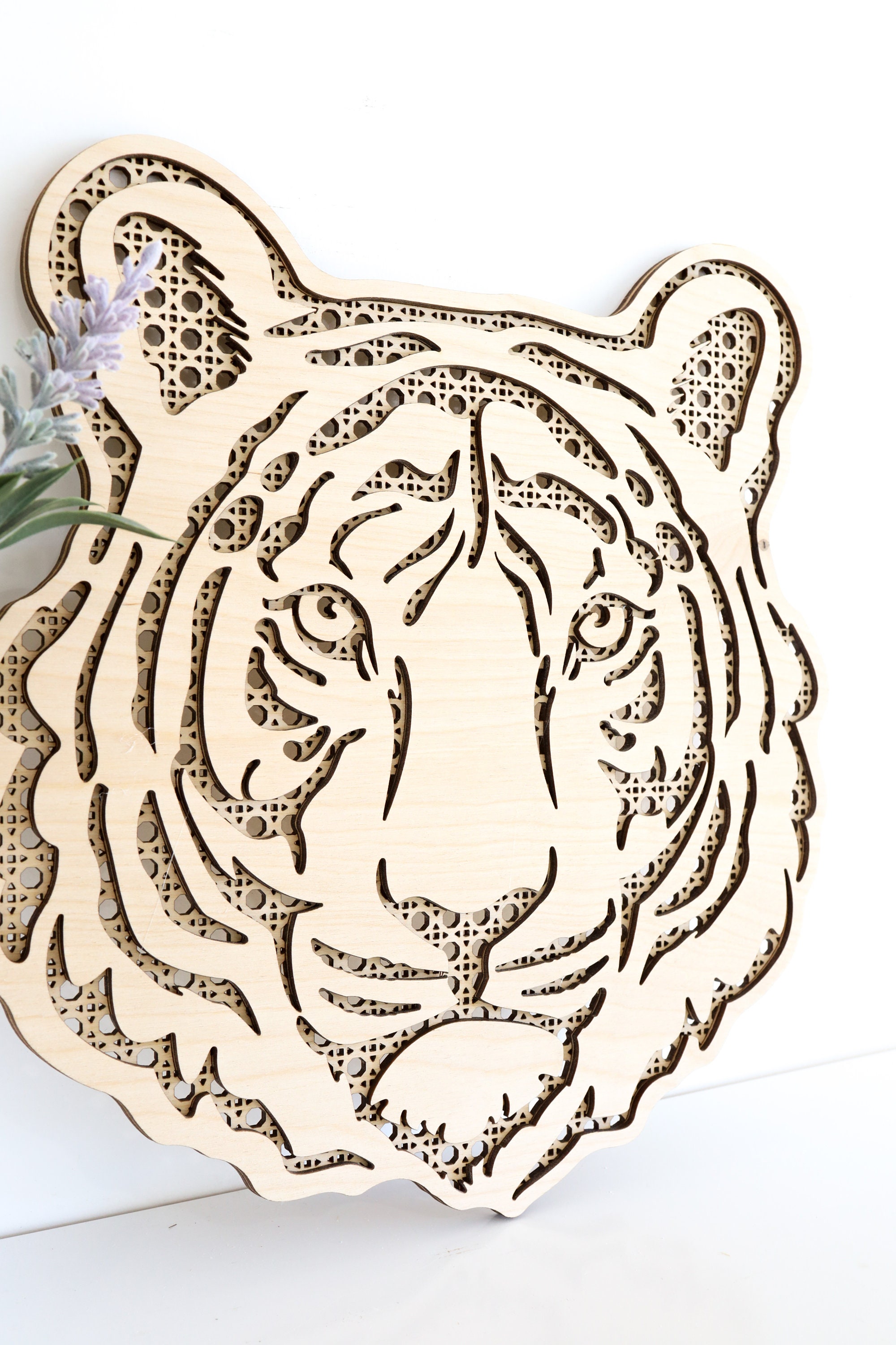 Laser Cut File | Rattan Tiger | Boho Tiger | Jungle Animal | Safari ...