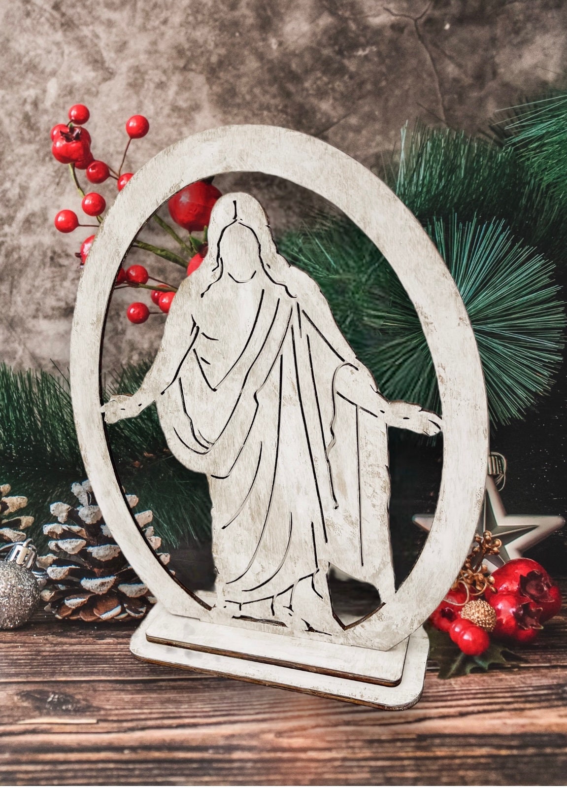 Beautiful Freestanding Oval Christ Christus Laser Cut Digital File ...