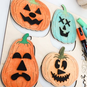 Build Your Own Jack-o-lantern Laser Cut Digital File | Cute Halloween ...