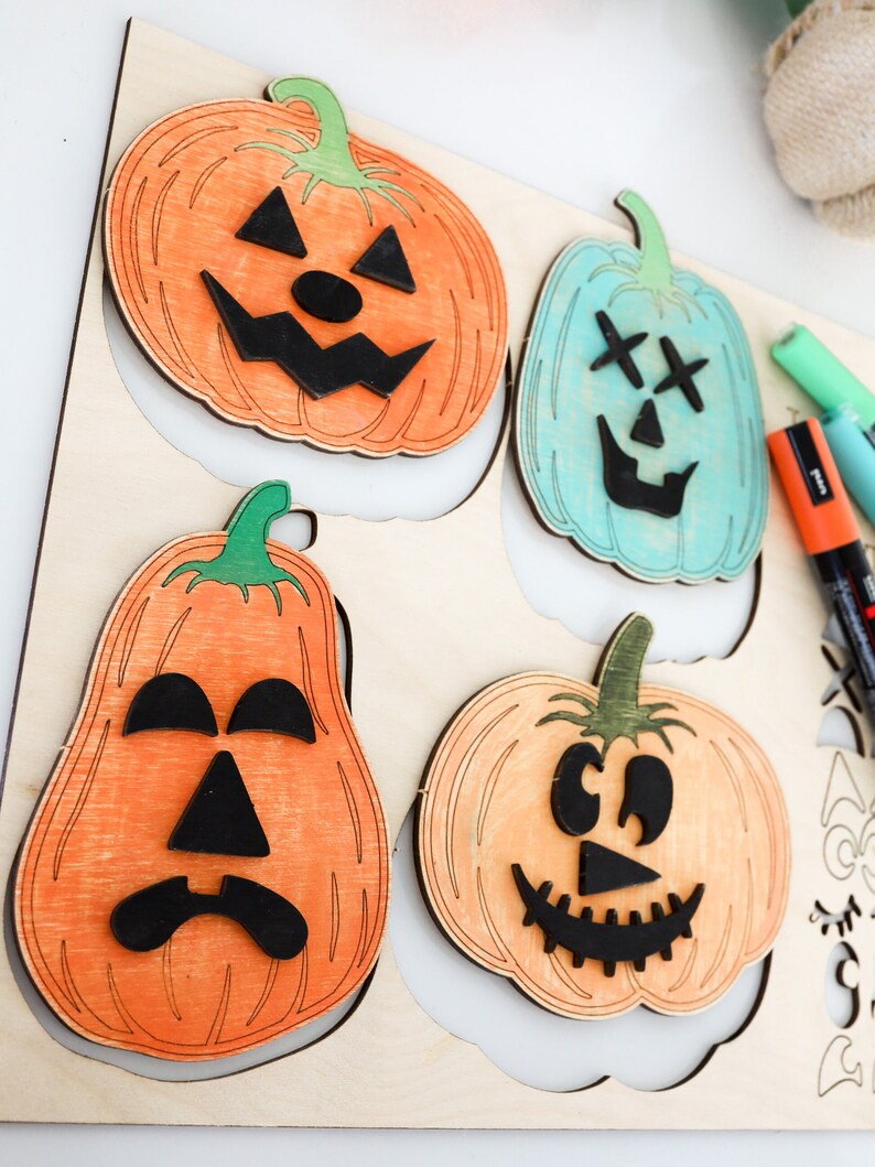 Build Your Own Jack-o-lantern Laser Cut Digital File Cute - Etsy