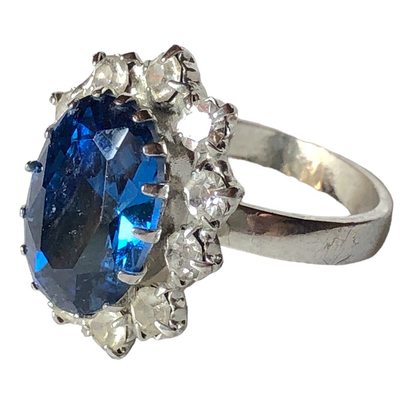 Faux Blue Topaz Ring - Etsy