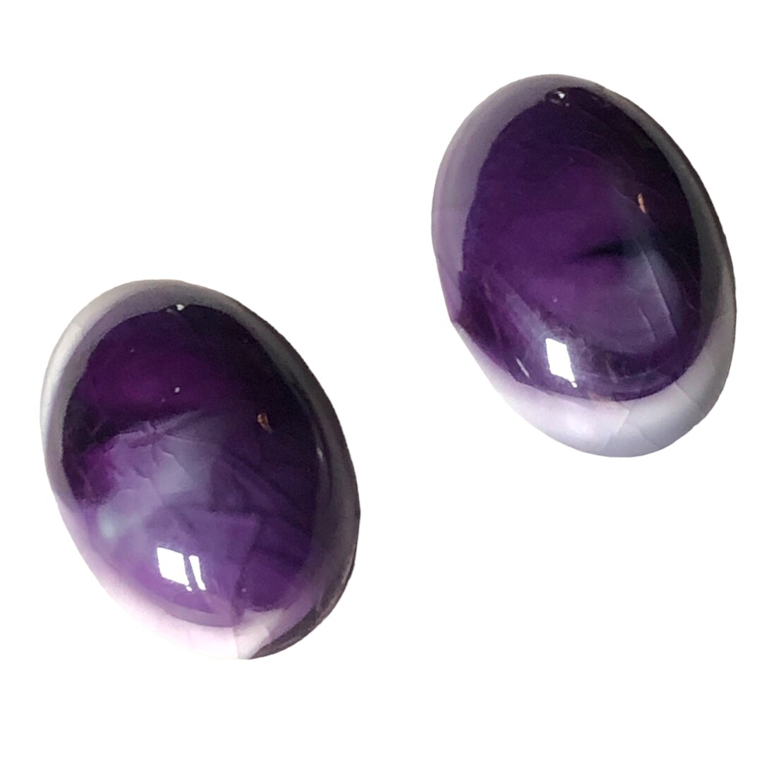 Faux Amethyst Oval Acrylic Lever Back Clip on Earrings - Etsy