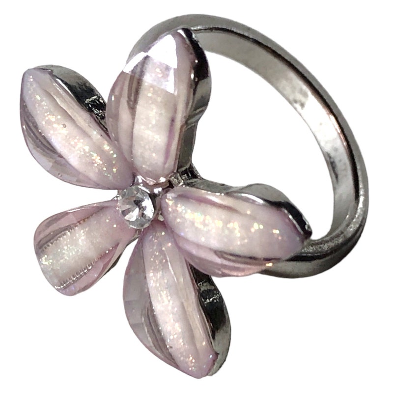 Pink Flower Ring - Etsy