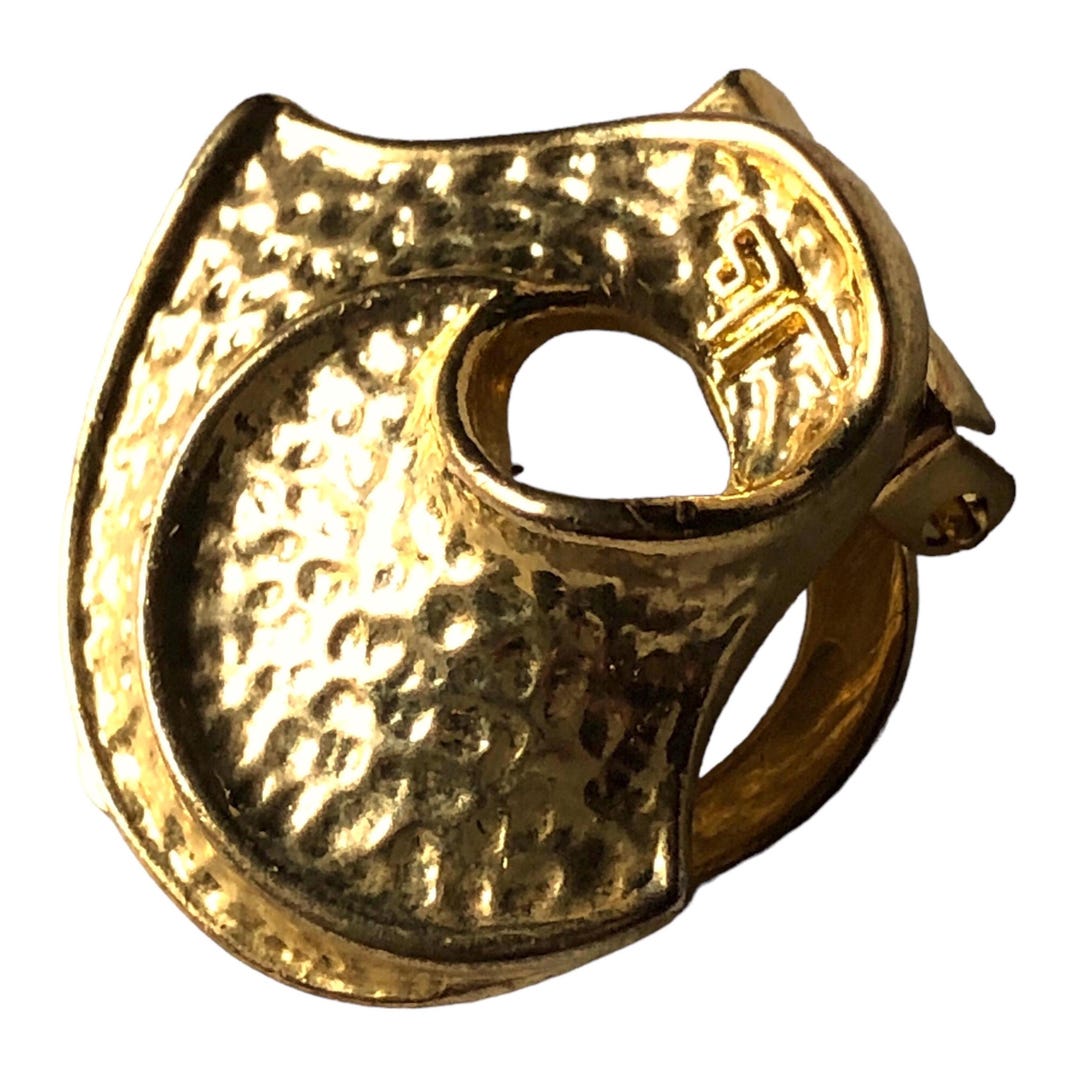 Vintage Jean Louis Scherrer Designer Gold Style French Scarf Clip ...