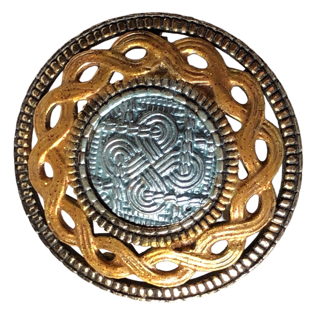 Vintage Miracle Infinity Pattern Shield Brooch, Miracle Scotland ...