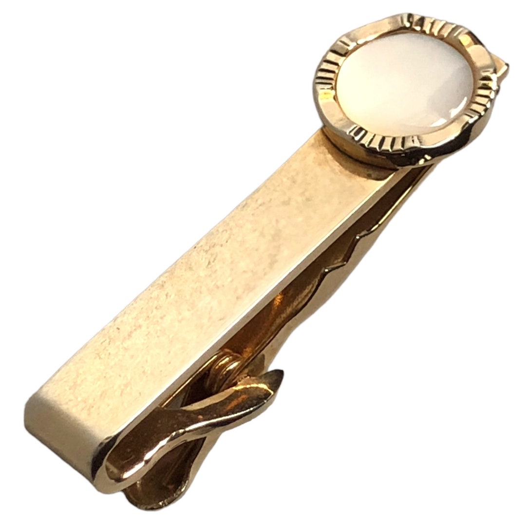 Vintage Swank Mother of Pearl Gold Plated Tie Clip, Tie Bar, Tie ...