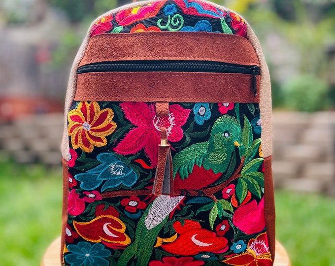 Colorful Embroidered Backpack, Guatemalan Bags, Artisanal Backpack ...