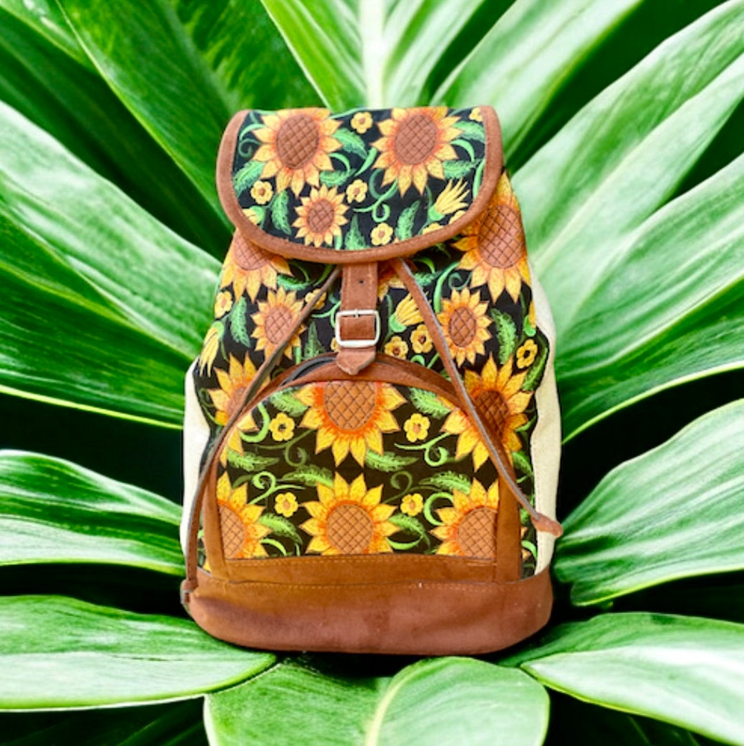 Colorful Backpack, Floral Pattern, Handmade in Guatemala, Artisanal ...