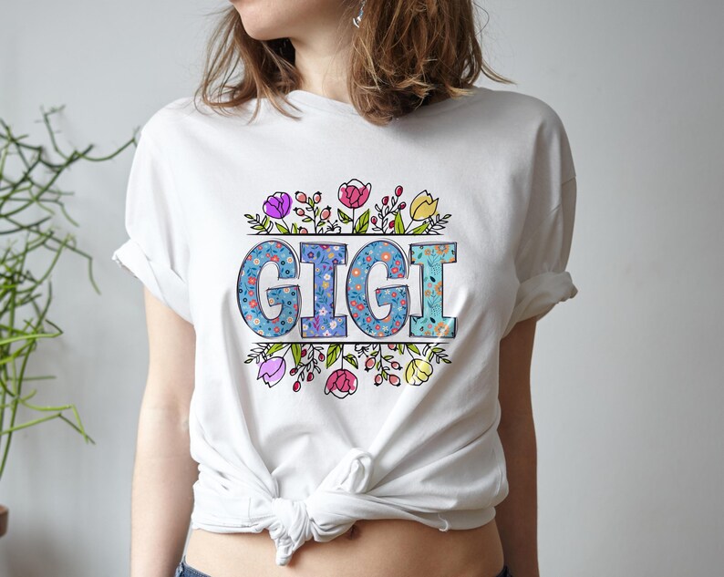 Gigi Floral PNG: Colorful Name Sublimation Design (digital File) - Etsy