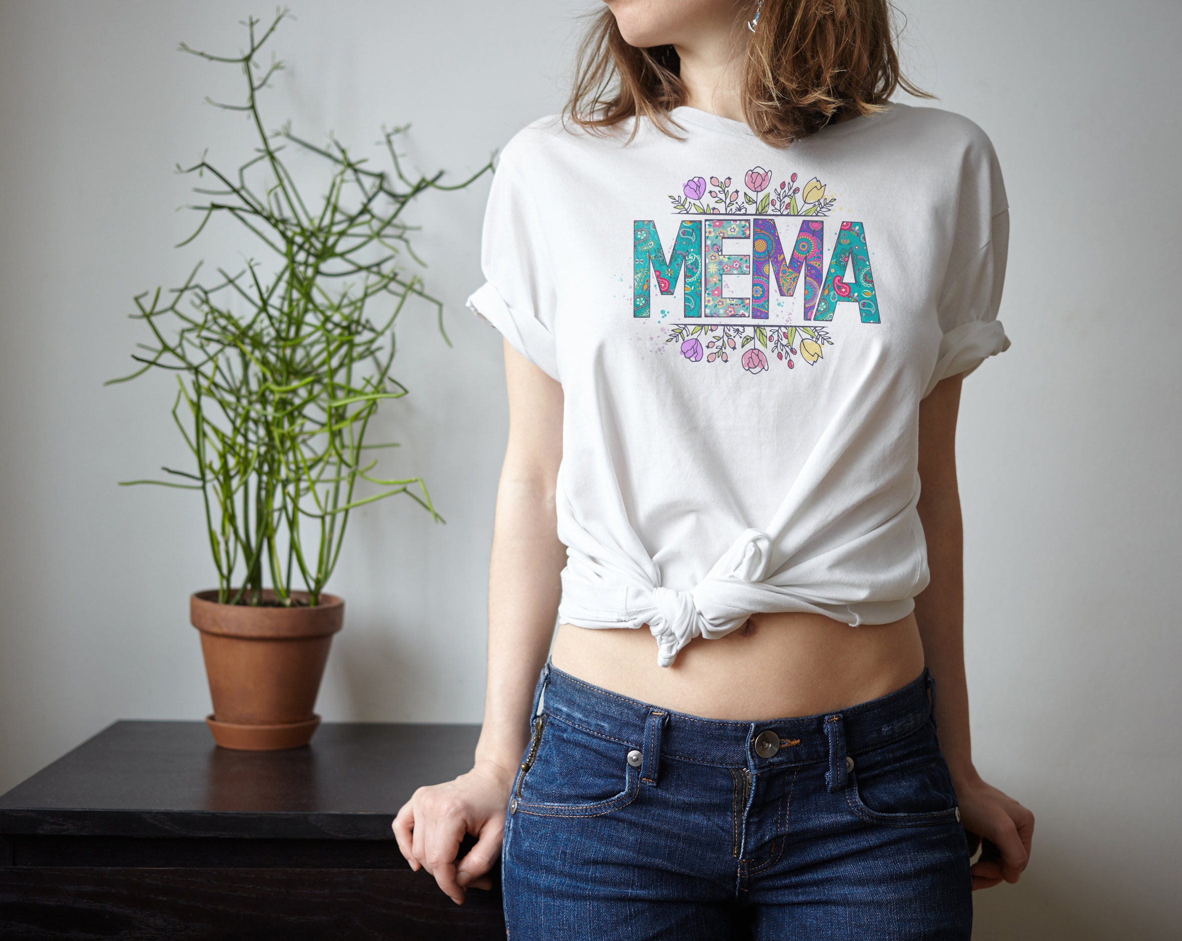 Mema Floral PNG: Sublimation Design (300 DPI) - Etsy