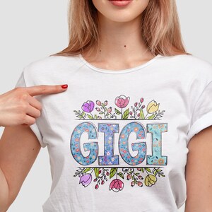 Gigi PNG Image, Gigi Name for Sublimation Design, Colorful Gigi PNG ...