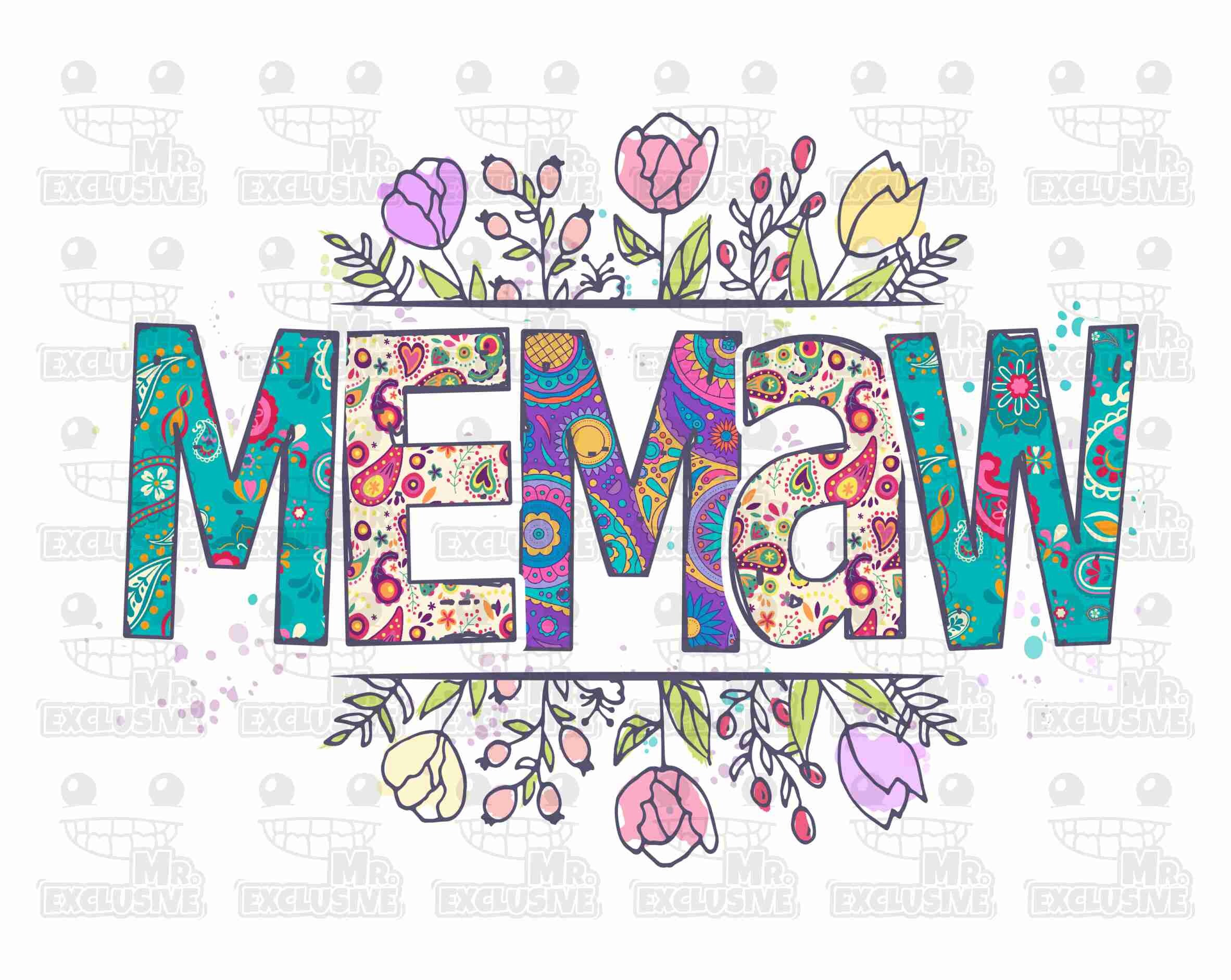 Memaw PNG Sublimation Designs, Memaw 300 DPI Image for Instant Download ...