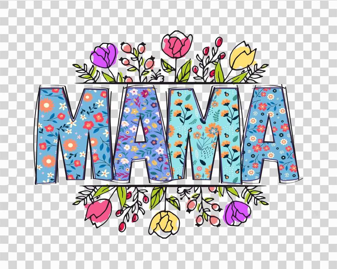 Mama PNG Image, Mama Name for Sublimation Design, Colorful Mama PNG ...