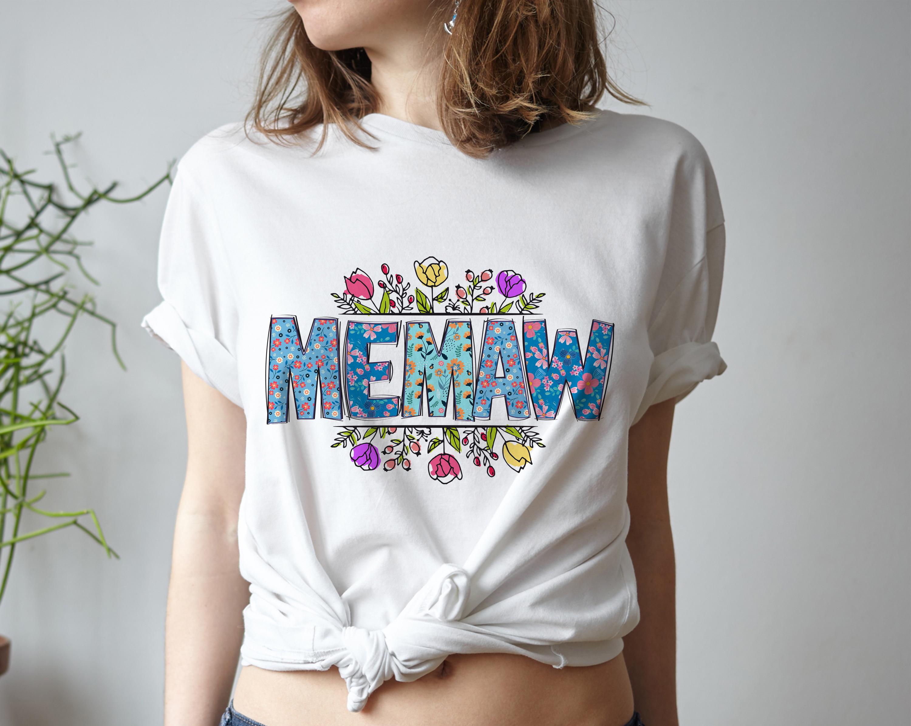 Floral Memaw PNG: Sublimation Design for Mug or T-shirt (digital ...