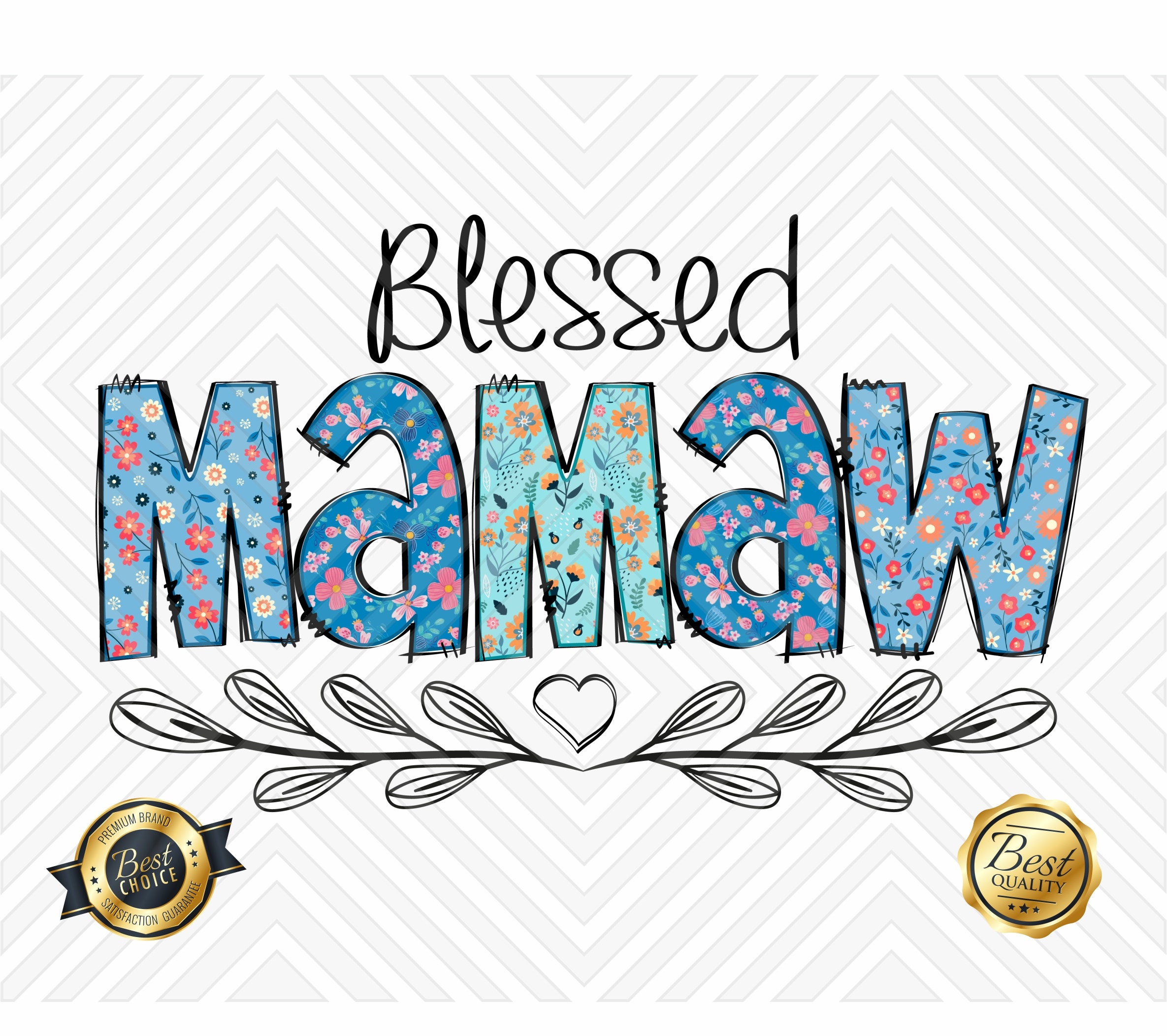 Blessed Mamaw Floral PNG: Sublimation Design (digital Download) - Etsy
