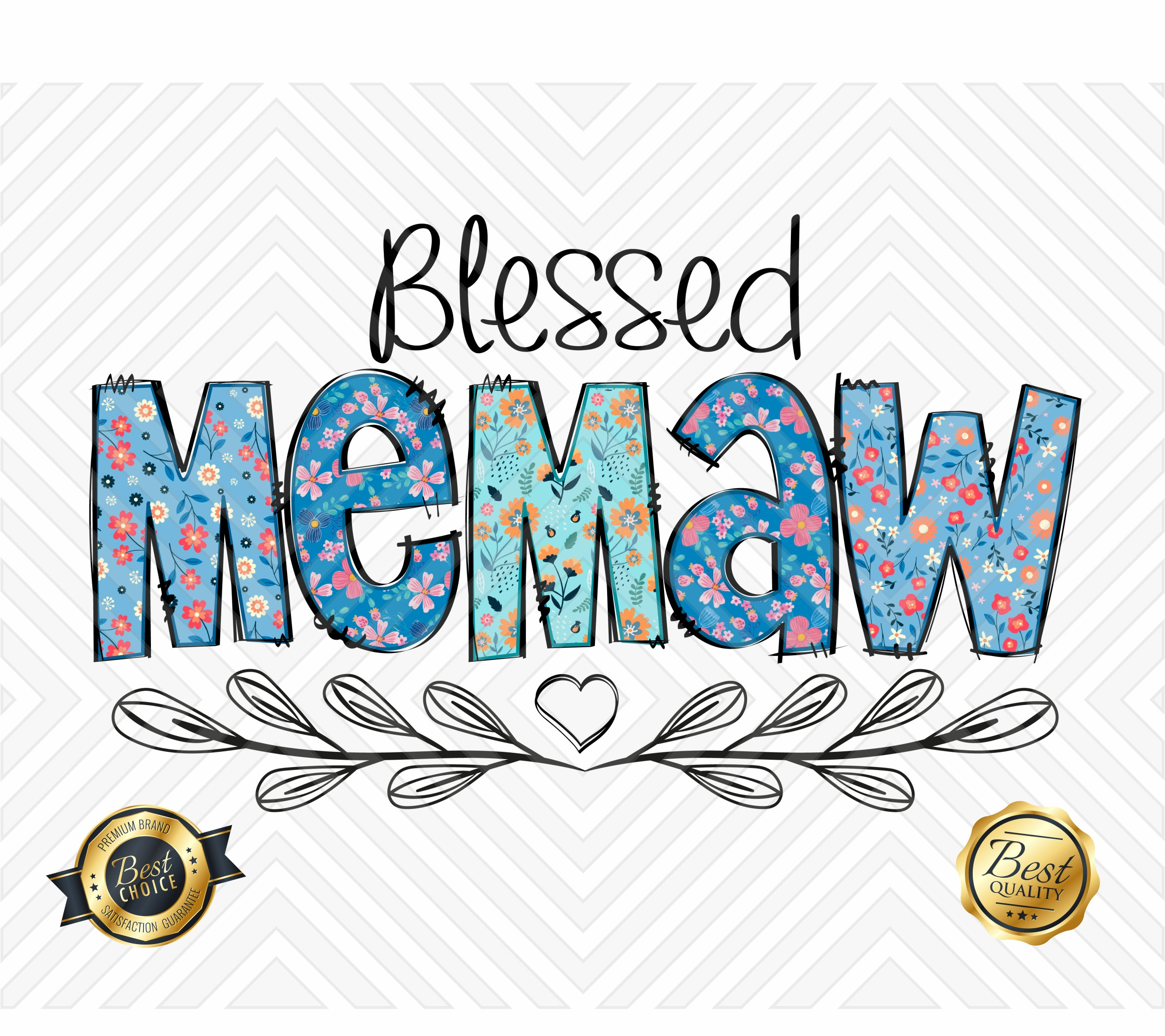 Blessed Memaw Floral PNG: Sublimation Design (digital Download) - Etsy