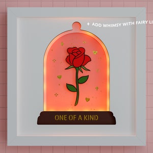 3D Special Rose Shadow Box SVG - Valentines Day, Love SVG, Layered ...